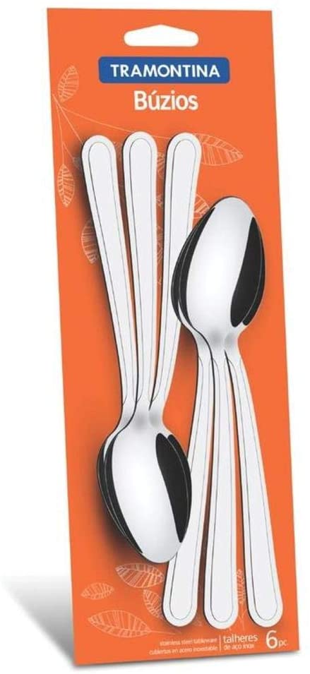 TALHER TRAMONTINA BUZIOS COLHER C/6 UN INOX | Wilso Distribuidor
